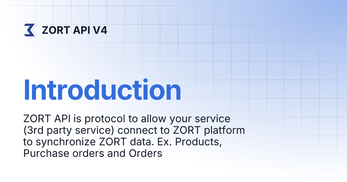 Introduction | ZORT API V4